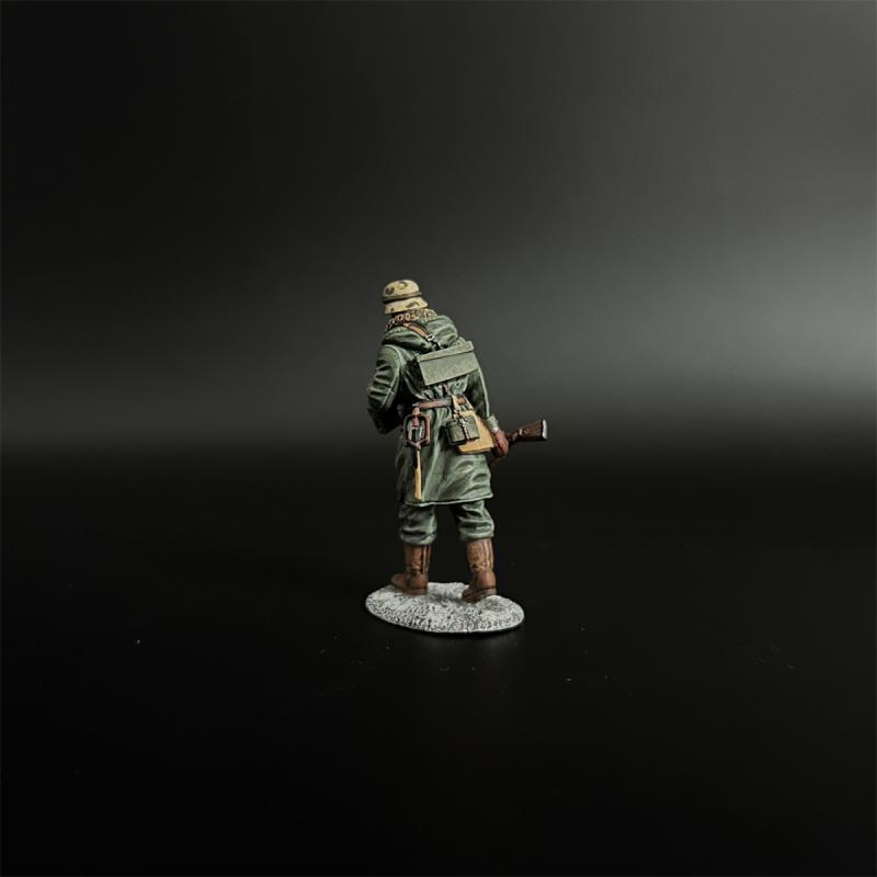 LSSAH Rifleman Marching in Helmet with Windproof Glasses, Battle of ...