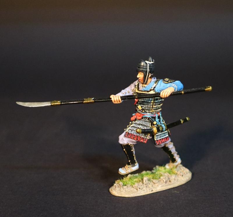 Samurai Retainer (black armor & helmet, purple clothes, naganata ...