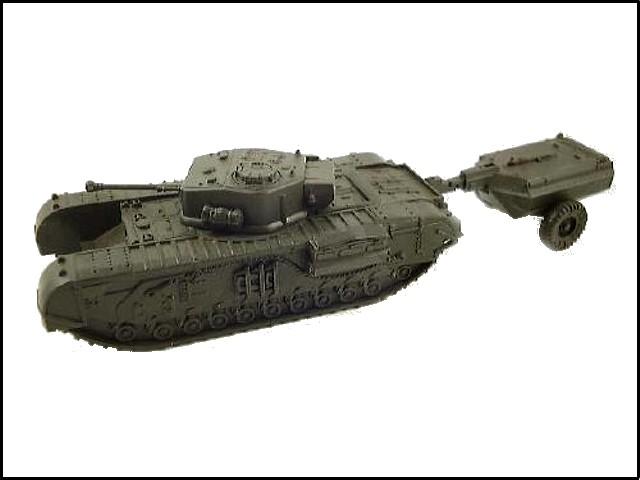 British Churchill Tank w/Flamethrower Trailer (green) - CTS761A ...