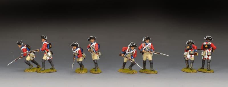 Redcoats Advancing Forward Set #1, 4th (King Own) Regiment of Foot--two ...