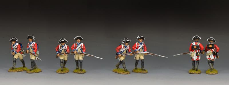 Redcoats Advancing Forward Set #2, 4th (King Own) Regiment of Foot--two ...