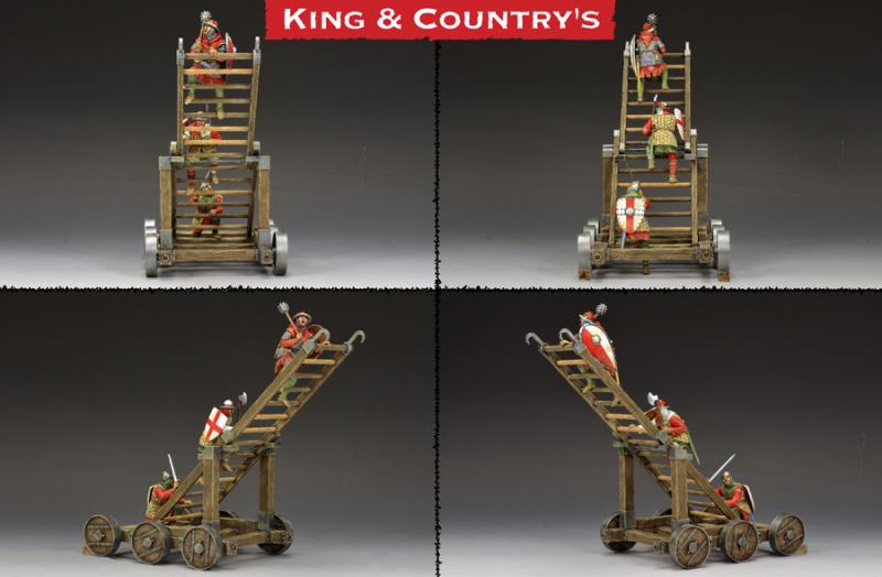 The Medieval 'Escalade' Siege Ladder#2--single siege ladder and three ...