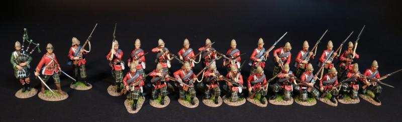 Two Highlanders (standing, shot in shoulder; kneeling, falling shot ...