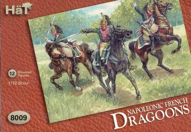 Napoleonic French Dragoons--12 mounted figures in 4 poses and 12 horses ...