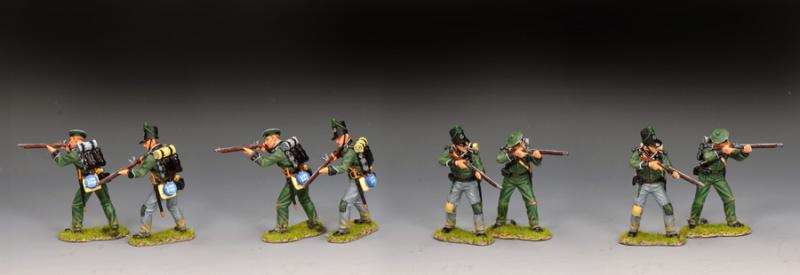95th Rifles "Ready, Aim, Fire"--two Napoleonic-era British figures ...