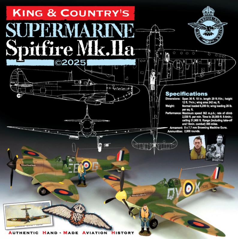 Supermarine SPITFIRE MKII A (Flown by Sqdn. Ldr. Brian Lane)--plane and ...