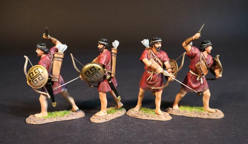 Four Cretan Archers (red tunics), Armies and Enemies of Ancient Greece ...