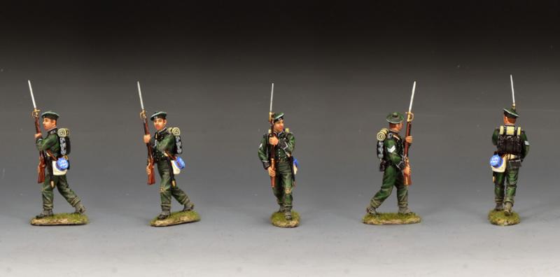 95th Rifleman Moving Forward--single standing Napoleonic-era British ...
