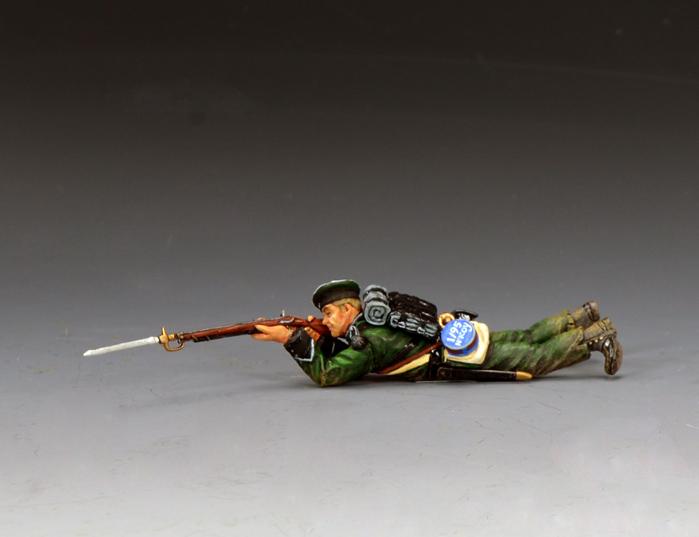 95th Rifleman Lying Prone--single prone Napoleonic-era British figure ...