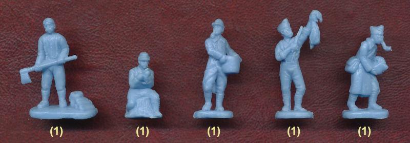 WWI French Field Kitchen--16 figures in 16 poses and 2 vehicles--FOUR ...