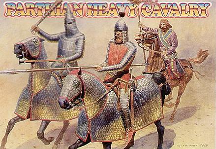 Parthian Heavy Cavalry--12 figures in 12 poses & 12 horses in 6 horse ...