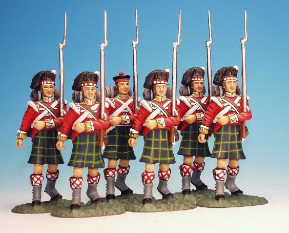 Six Marching, 2nd Battalion, 92nd Highlanders (Gordon Highlanders)--six ...