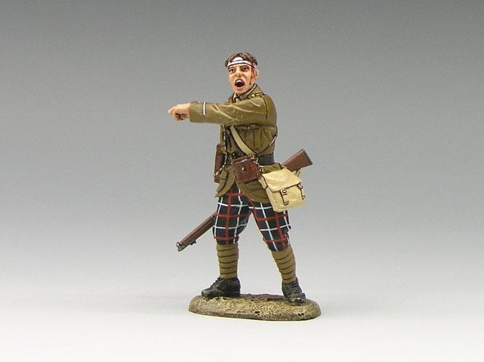 British WWI B.E.F. Pointing Subaltern, KOSB Regt.--single figure ...