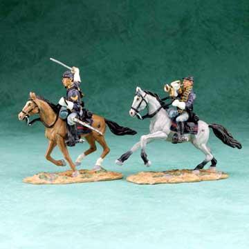 Mounted Union Cavalry Sergeant & Bugler--two mounted figures--RETIRED ...