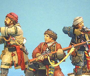 French Militia Set 1, Battle on Snowshoes, 1758--three figures--RETIRED ...