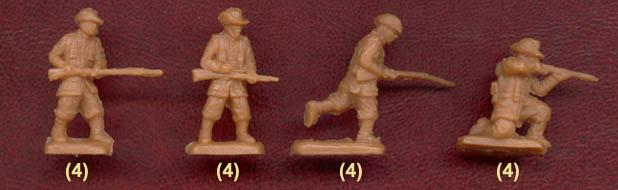 German East Asia Brigade, Boxer Rebellion 1900--48 figures in 12 poses ...