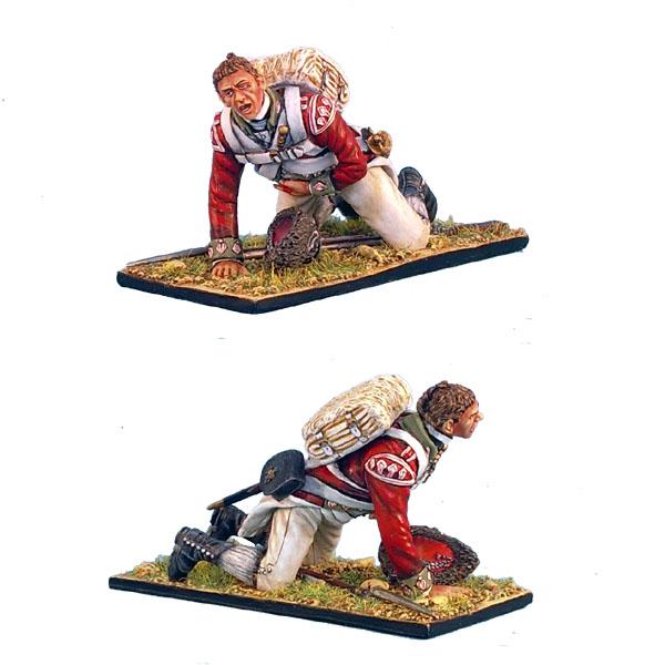 British 5th Regt of Foot Grenadier Crawling Wounded--single figure ...