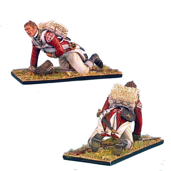 British 5th Regt of Foot Grenadier Crawling Wounded--single figure ...