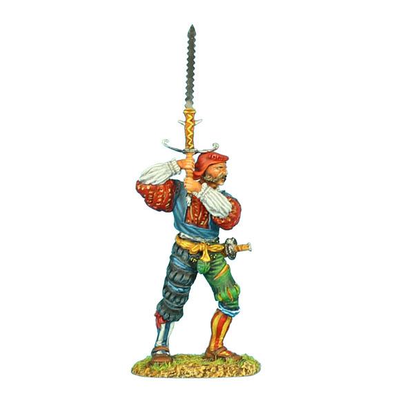 German Landsknecht Doppelsoldner--single figure - Metal Toy Soldiers - News