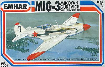 MiG-3 Mikoyan Gurevich--1/72nd scale unpainted, unassembled model plane ...