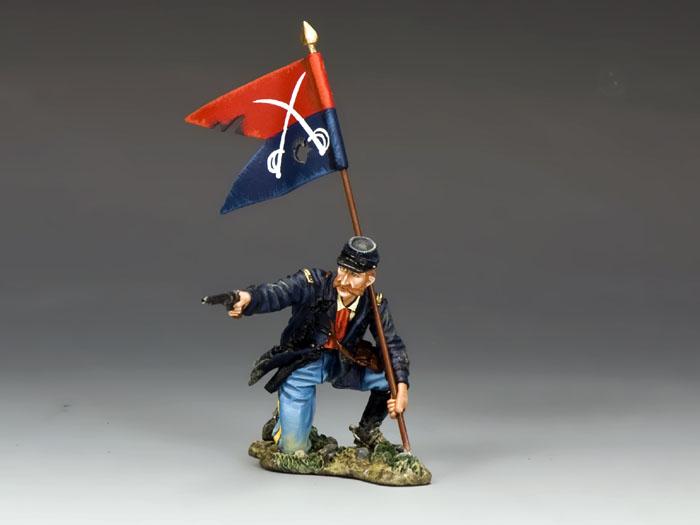 Captain Myles Keogh kneeling with guidon - Metal Toy Soldiers - News