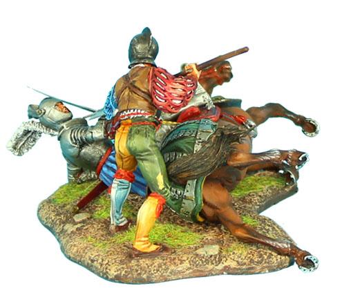 German Landsknecht Finishing Off Downed French Knight, The Battle of ...