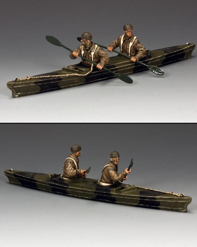 Paddling Into Battle--two Commandos in Canoe - Metal Toy Soldiers ...