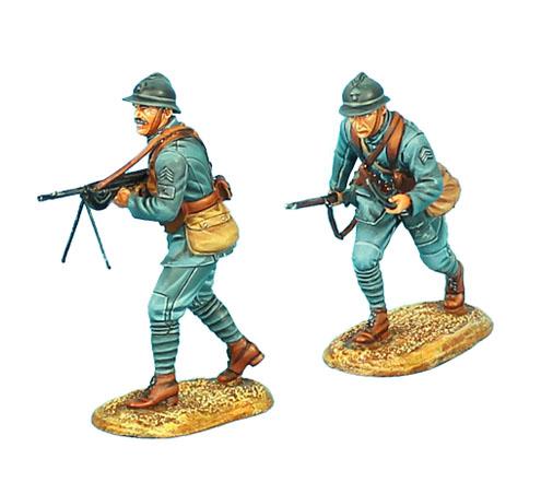 WWI French Infantry Machine Gun Team, 34th Infantry Regiment--two ...
