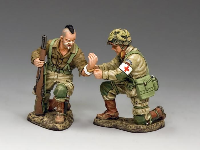 Wounded--US Airborne Medic and Paratrooper--two figures -- RETIRED ...