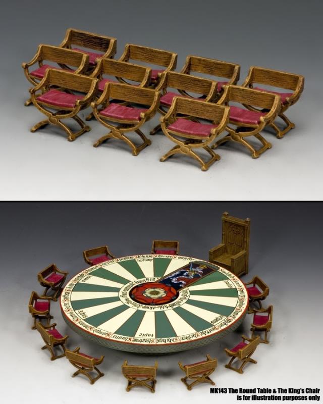 The Knights' Chair Set--eleven chairs--RETIRED. - MK144 - Metal Toy ...