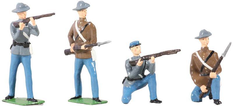 American Civil War Confederate Infantry Set No.1--four figures - Metal ...