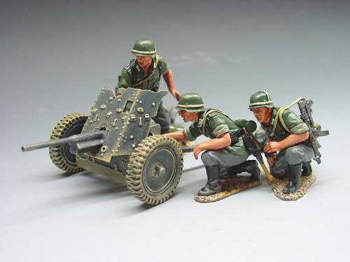 37mm Anti Tank Gun Set--three figures and cannon--RETIRED. ONE ...