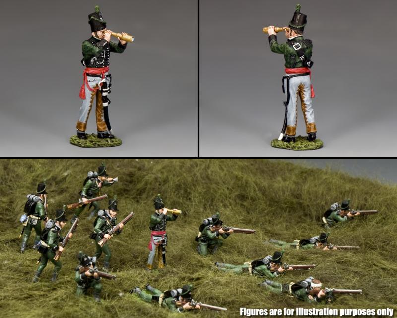 95th Rifles Officer with Telescope--single Napoleonic British figure ...