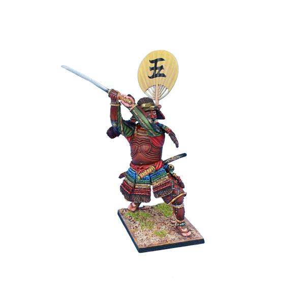 Samurai Warrior Attacking with Katana and Sashimono--single figure ...