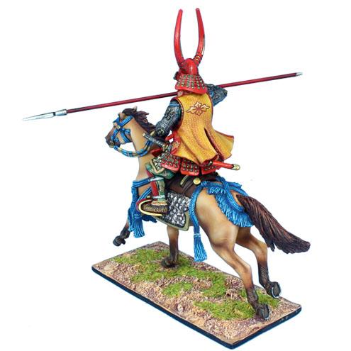 Mounted Samurai Charging with Yari, Takeda Clan--single mounted figure ...
