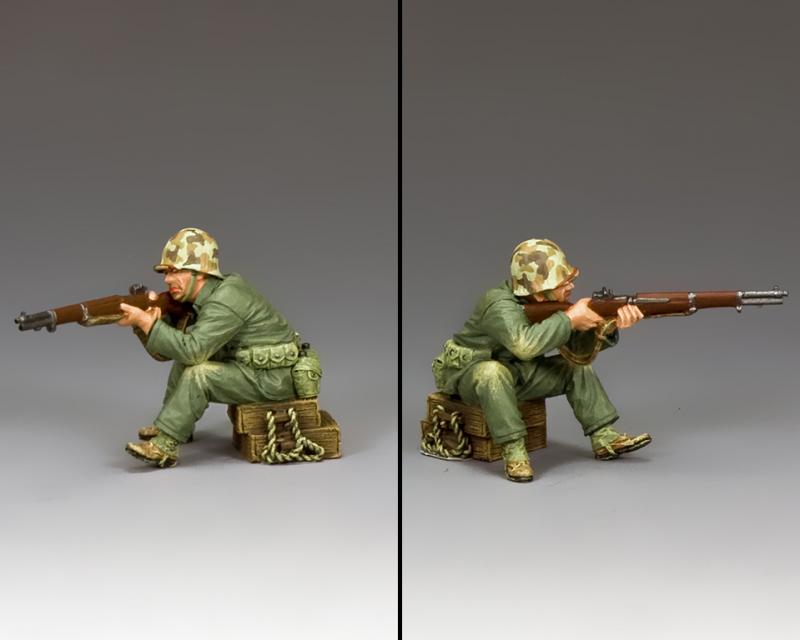Seated U.S. Marine Sniper--single figure - Metal Toy Soldiers - News