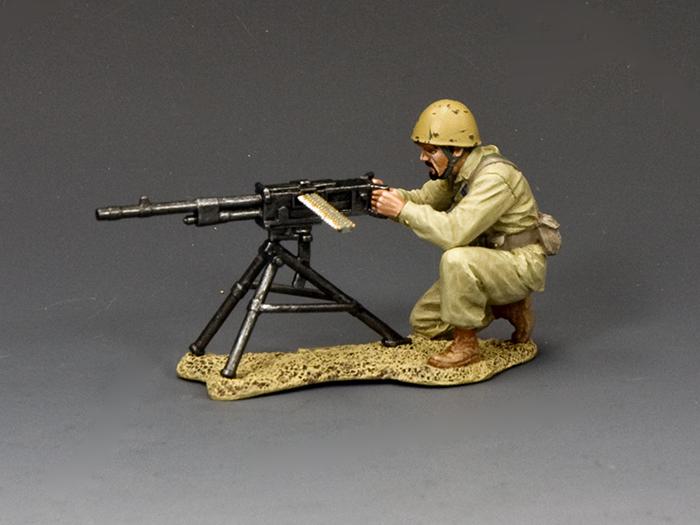 Kneeling WWII Italian Folgore paratrooper Machine Gunner--single figure ...