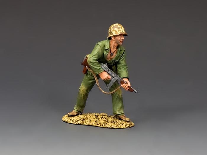 Marine with Tommy Gun--single USMC NCO figure - USMC042 - Metal Toy ...