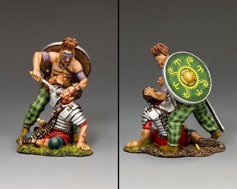 No Mercy--Briton figure with dagger and pleading Roman Legionary on ...