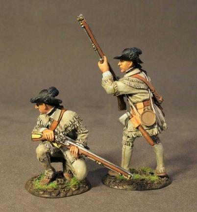 Two Riflemen Skirmishing, Morgan’s Rifles (standing ready, kneeling ...