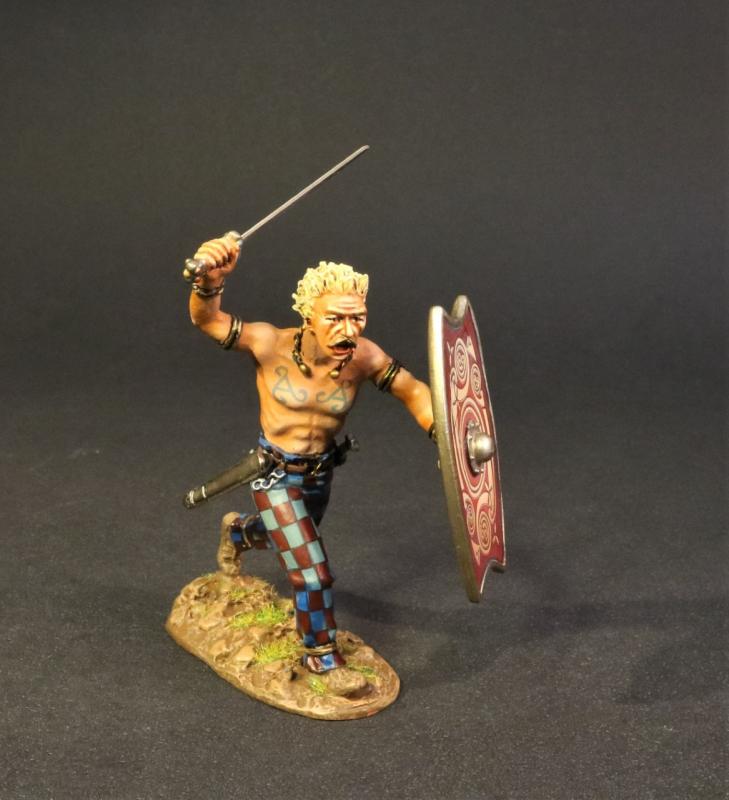 Iceni Warrior Charging (oblong red shield with gold design), Armies and ...