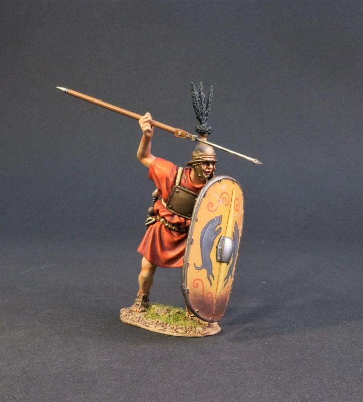 Hastatus (pilum in overhand position and yellow shield), The Roman Army ...