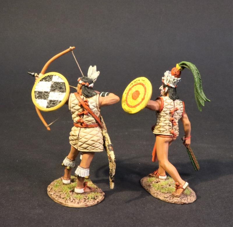 Two Tlaxcaltec Warriors (buckler & sword, buckler & bow), The ...