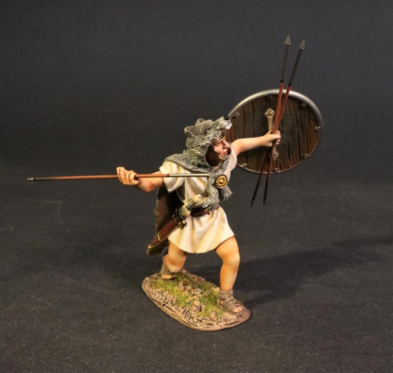 Veles (preparing to throw javelin, red shield), The Roman Army of the ...