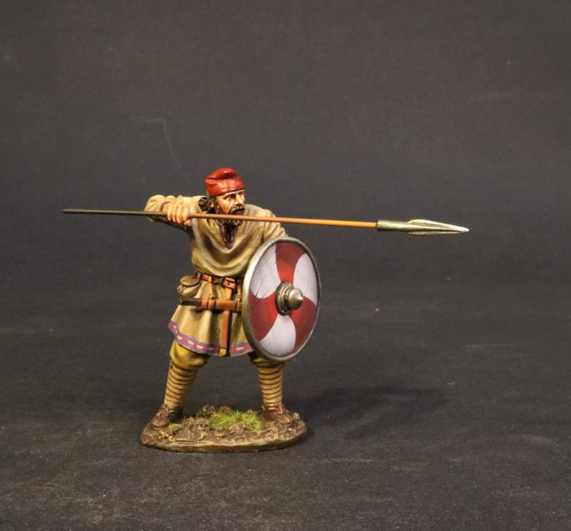 Saxon Fyrdman #24a (spear and white & red shield), Anglo Saxon/Danes ...