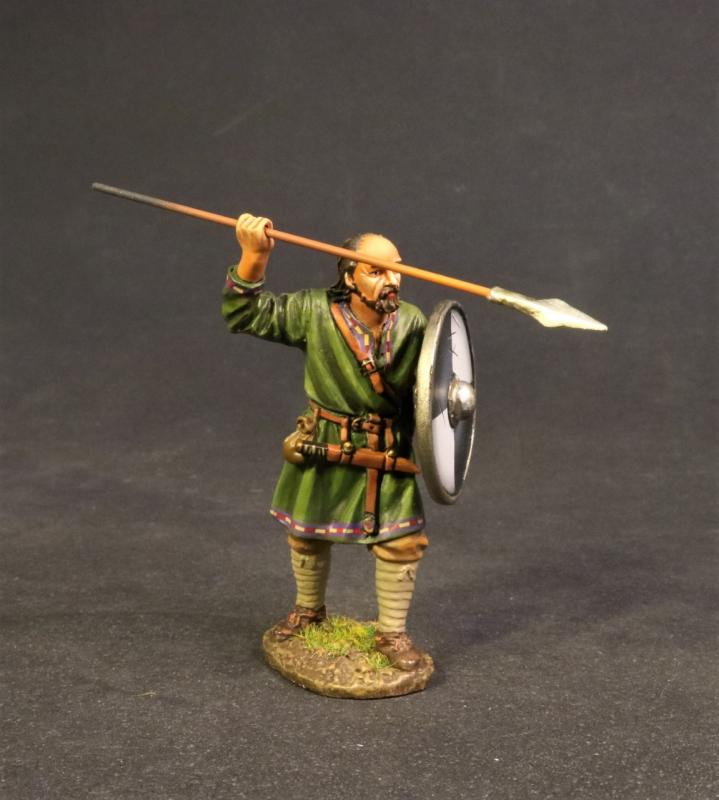 Saxon Fyrdman #31b (spear and blue & white shield (quartered using wavy ...