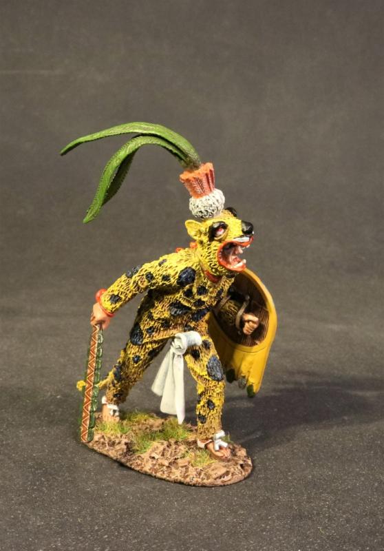 Aztec Jaguar Warrior (yellow suit, sword, &shield), The Aztec Empire ...