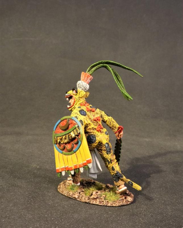 Aztec Jaguar Warrior (yellow suit, sword, &shield), The Aztec Empire ...