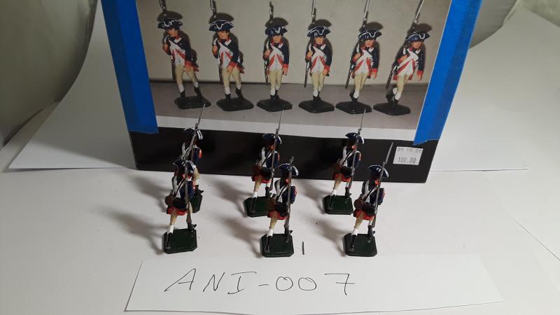ANI Toy Soldiers - 6 American Continental Infantry Marching w/Broken ...