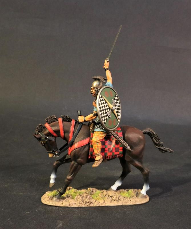 Gaul Cavalry with sword & shield (quartered w/black & white checkers ...